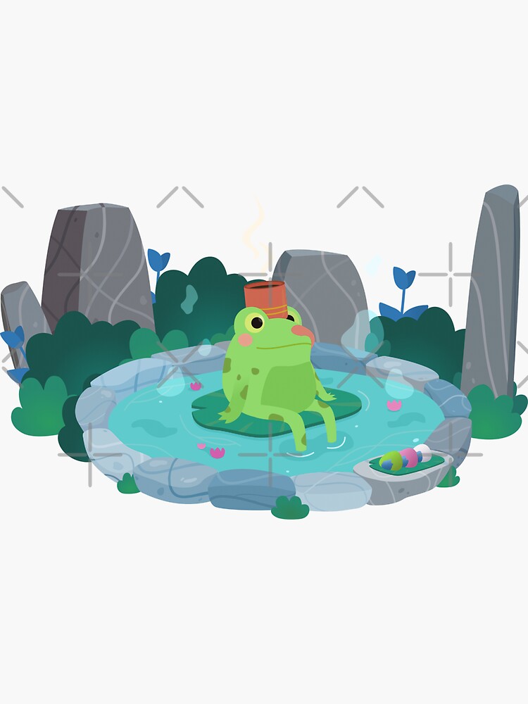"Zen Frog" Sticker by BambooKoi | Redbubble