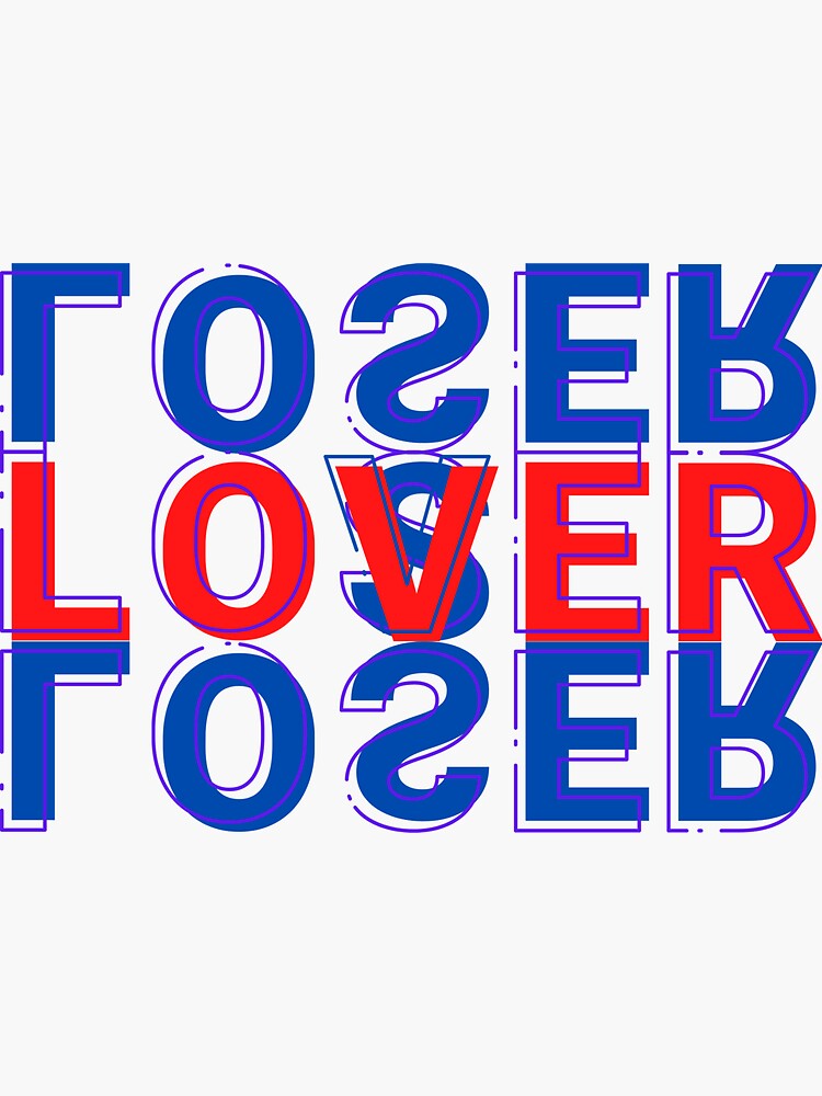 "lover loser" Sticker by Chanyapat | Redbubble