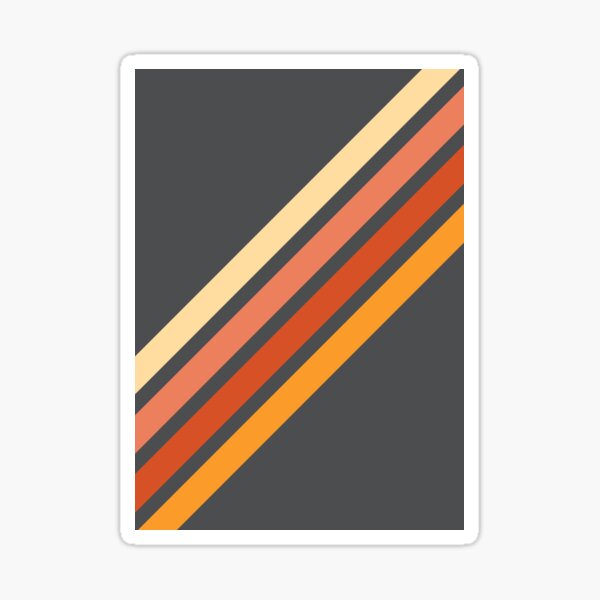 "Vintage Retro 70s Stripes" Sticker by VintageRetroDep | Redbubble