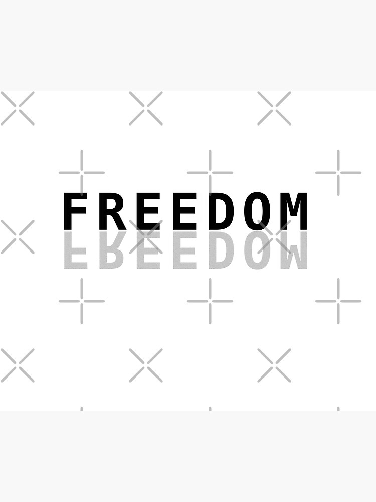 "Freedom- word art black letters " Poster by Inktown | Redbubble
