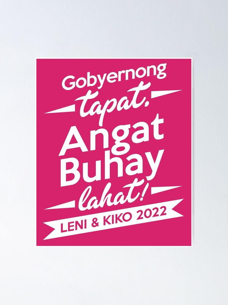 "Leni Robredo Kakampink Campaign Shirt Gobyernong Tapat, Angat Buhay ...