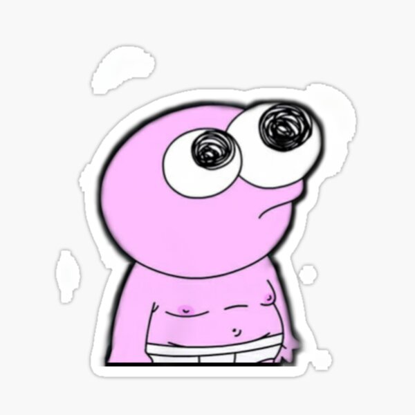 "Pim reaches depression - For SMILING FRIENDS! Sticker" Sticker for ...