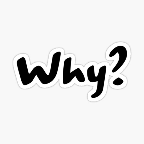 "Why bold black " Sticker for Sale by Tanheadesigns | Redbubble