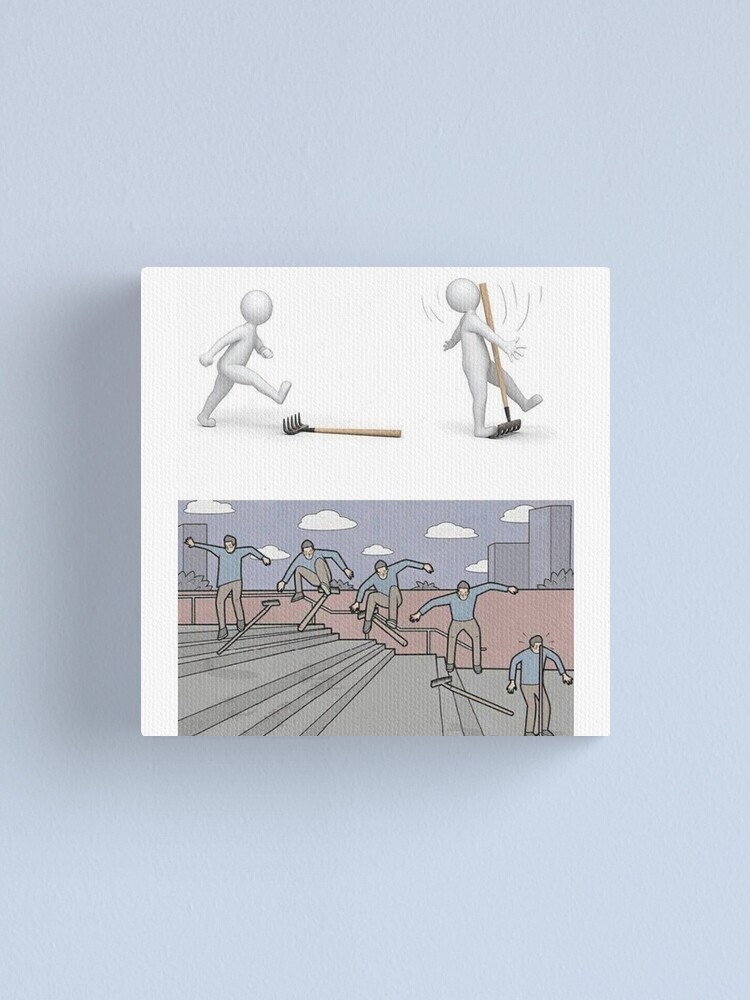 "rake meme" Canvas Print for Sale by MattFelix | Redbubble