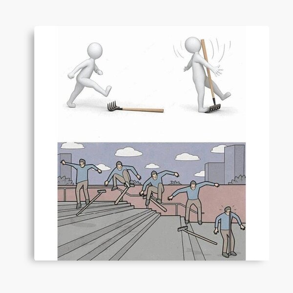 "rake meme" Canvas Print for Sale by MattFelix | Redbubble