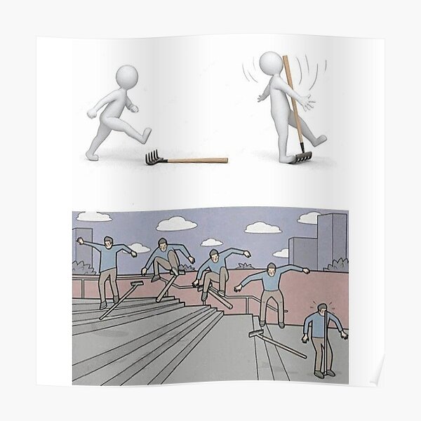 "rake meme" Poster for Sale by MattFelix | Redbubble