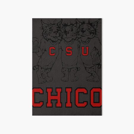 Lámina rígida «Logotipo de Chico State Vintage Drinking Wildcats de la década de 1970 y 1980 ...