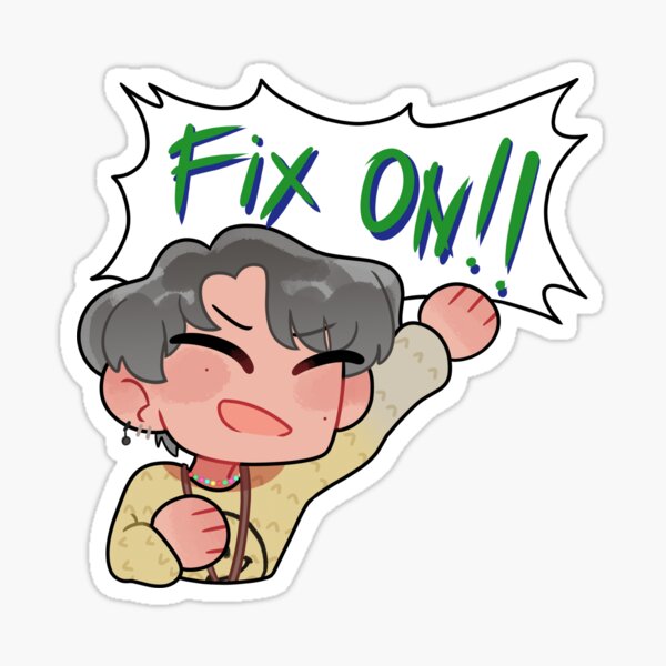 ""Fix on!!" Mingi" Sticker for Sale by natacular | Redbubble