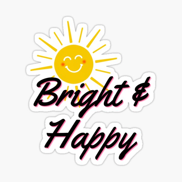 "Bright And Happy Yellow Sun" Sticker for Sale by KVA-Designs | Redbubble