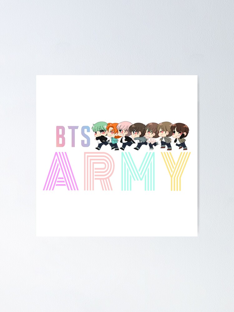 "BTS ARMY" Poster for Sale by renjicollection | Redbubble