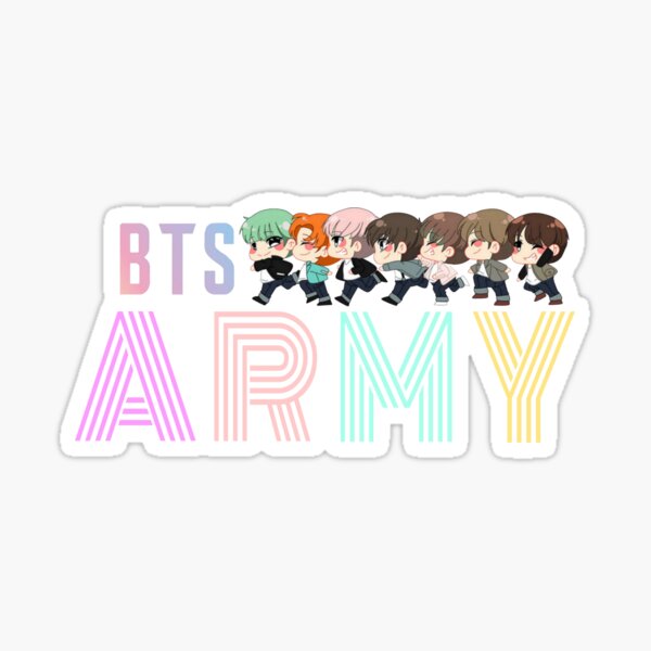 "BTS ARMY" Sticker for Sale by renjicollection | Redbubble