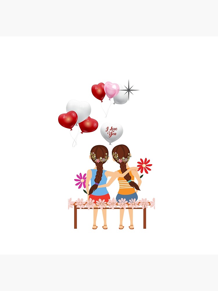 "Spend happy time with my bestie" Poster by Shikshart | Redbubble