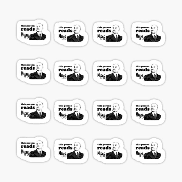 "This person reads Mises sticker pack" Sticker by britisa | Redbubble