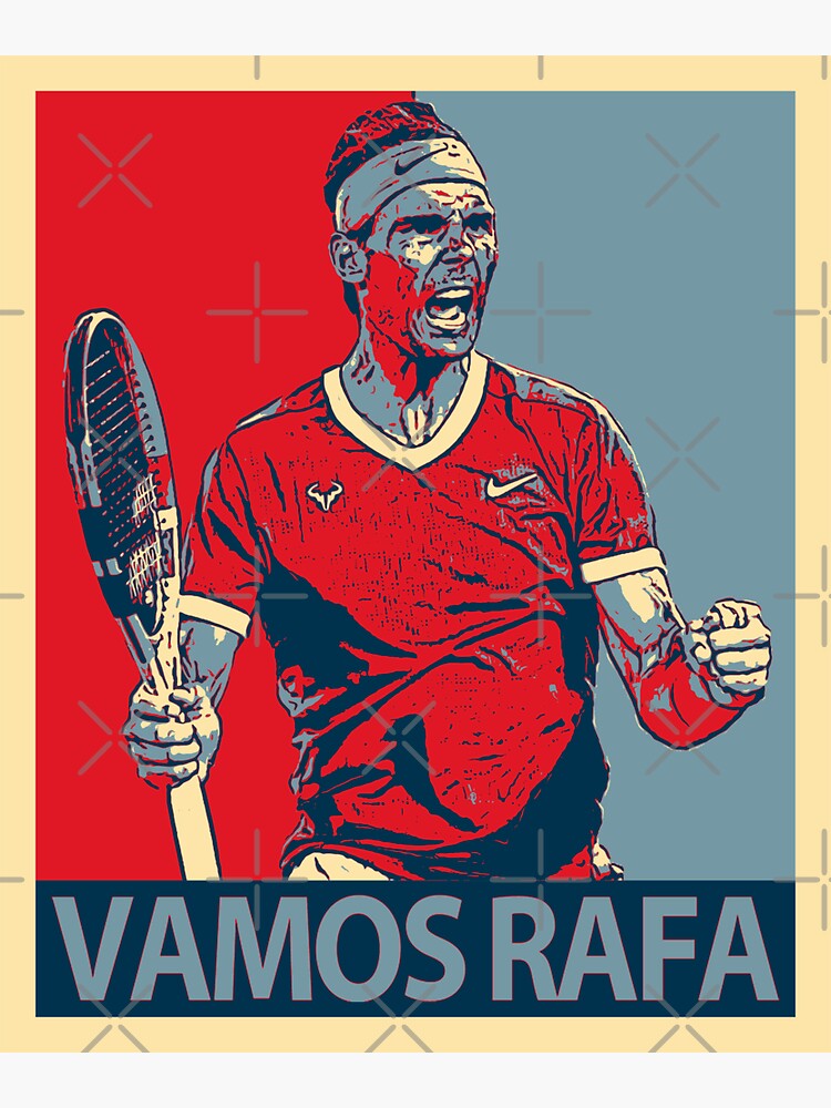 "vamos rafa" Sticker for Sale by JacquesStudio | Redbubble
