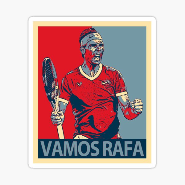"vamos rafa" Sticker for Sale by JacquesStudio | Redbubble