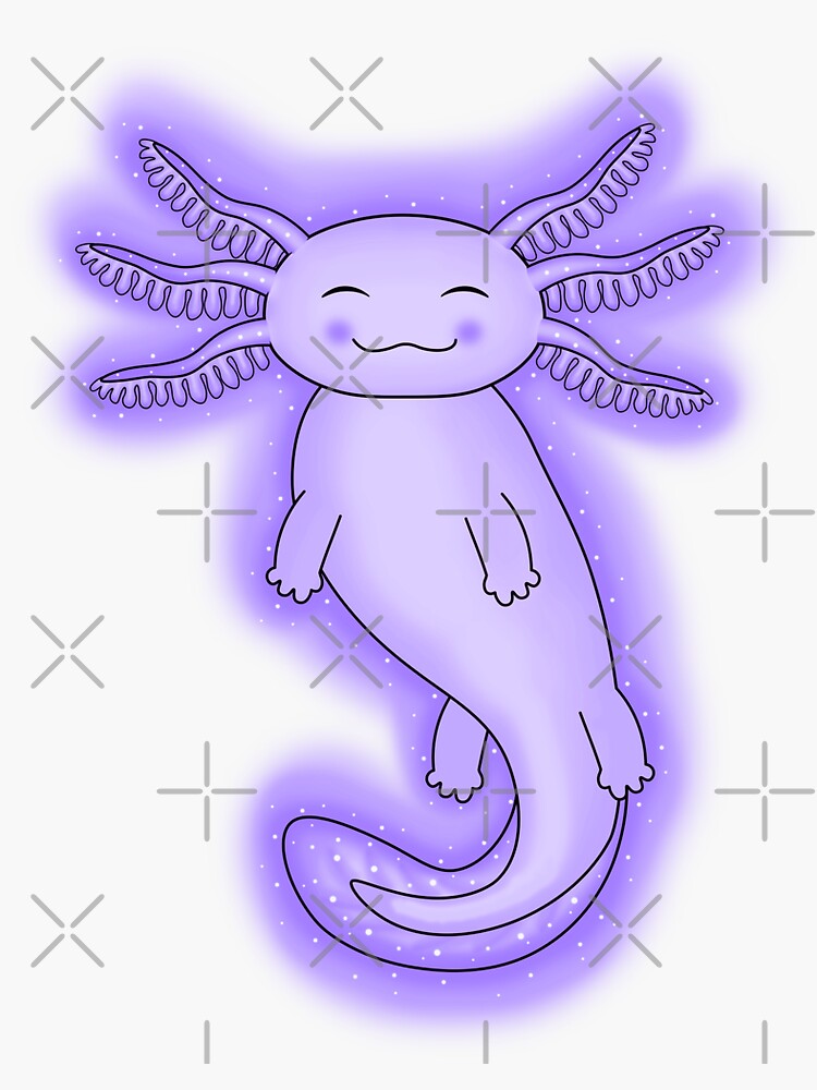 "Purple Axolotl Axlotl" Sticker for Sale by Purr95 | Redbubble