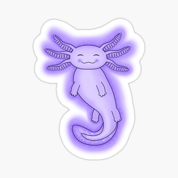 "Purple Axolotl Axlotl" Sticker for Sale by Purr95 | Redbubble