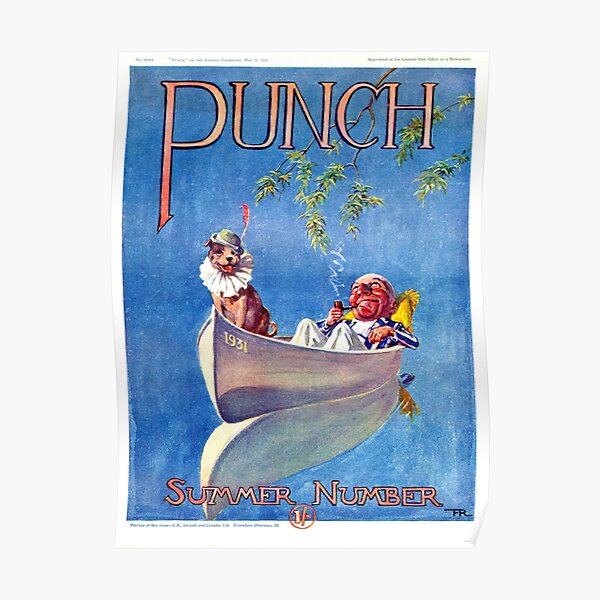 " Punch Magazine Cover, 1931" Poster for Sale by Scenebyrail | Redbubble
