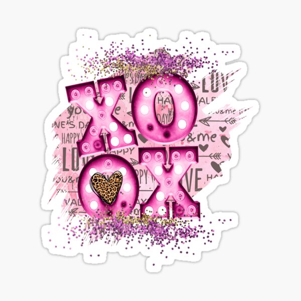 "Pink XOXO" Sticker for Sale by Bawzen | Redbubble
