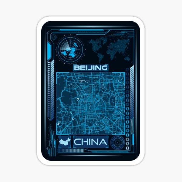 "Beijing Map China" Sticker for Sale by hatimelhag | Redbubble