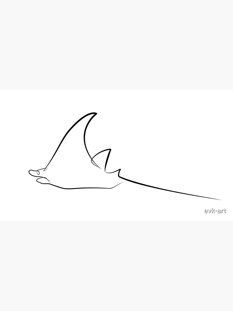 "Minimalist art of Stingray in one line drawing" Art Print by evk-art ...