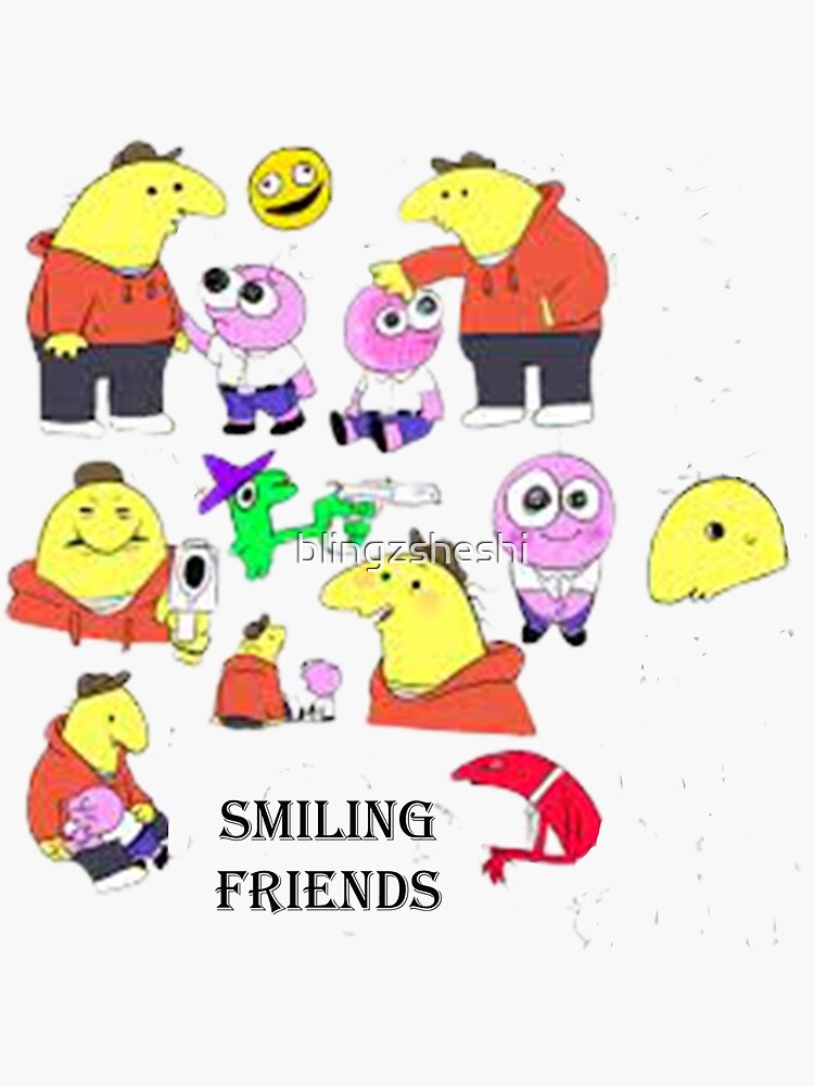 " Smiling Friends Gleb Pack" Sticker for Sale by blingzsheshi | Redbubble