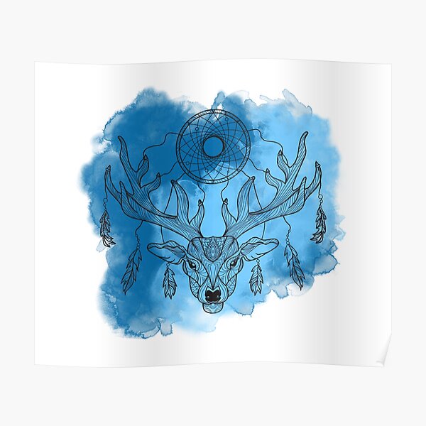 "Mandala Stag" Poster for Sale by DayDreamCosmos | Redbubble