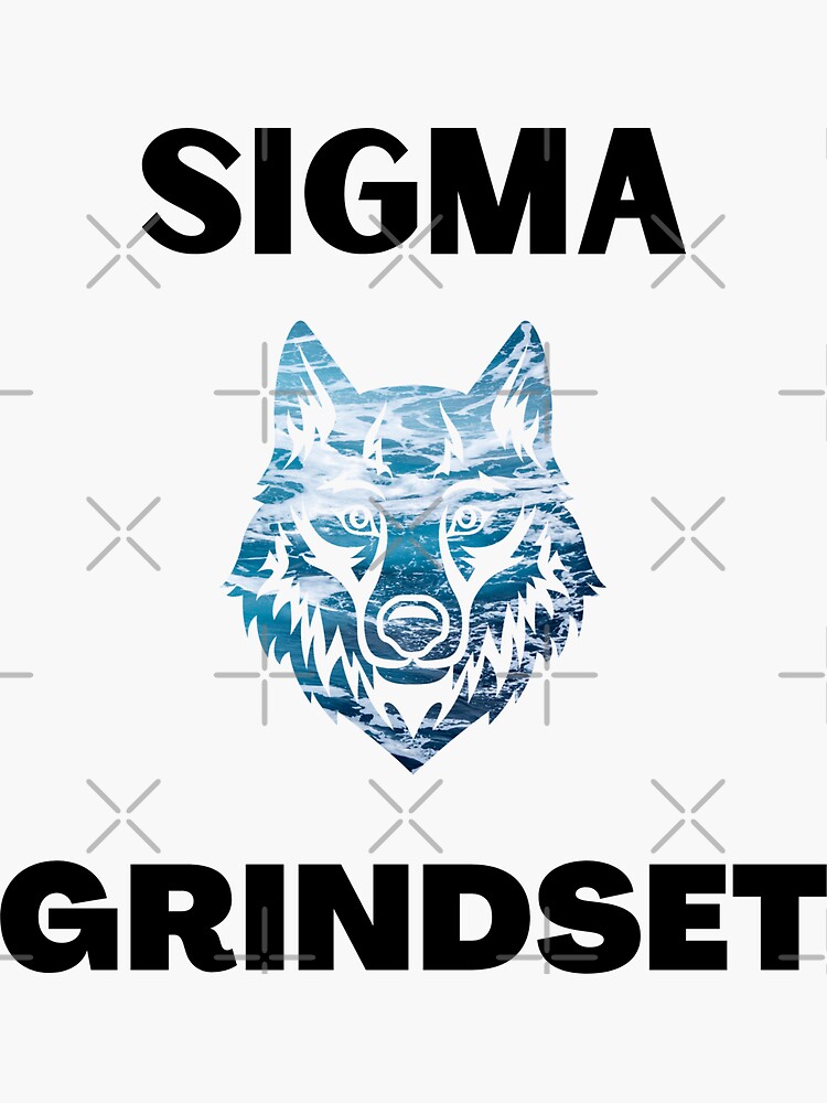 "sigma grindset wolf" Sticker for Sale by Motibubble | Redbubble