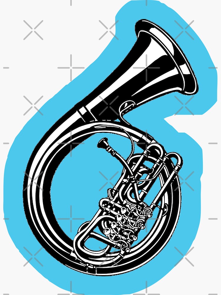"French Horn" Sticker for Sale by Adrishya-Artz | Redbubble