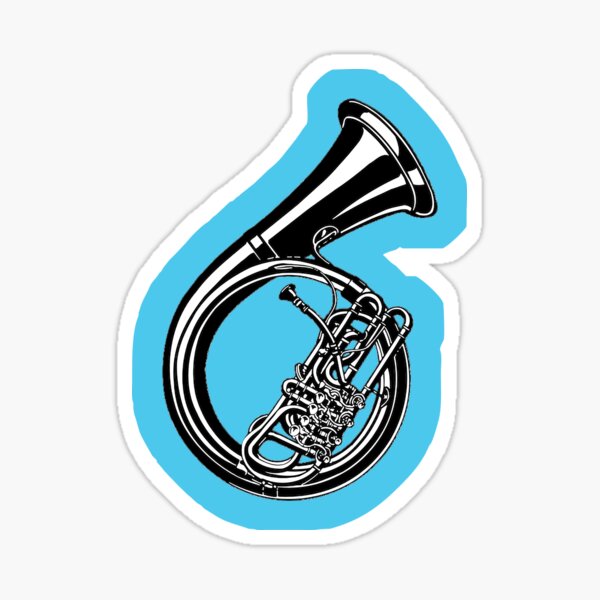 "French Horn" Sticker for Sale by Adrishya-Artz | Redbubble