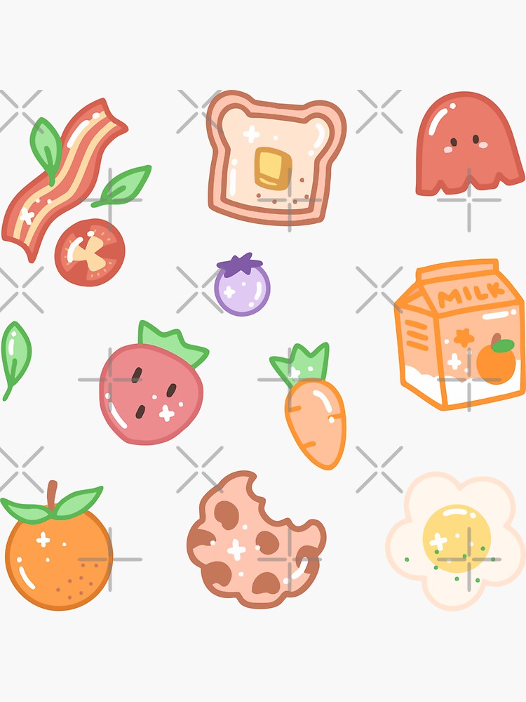 "Breakfast sticker pack" Sticker by Jellymillow | Redbubble
