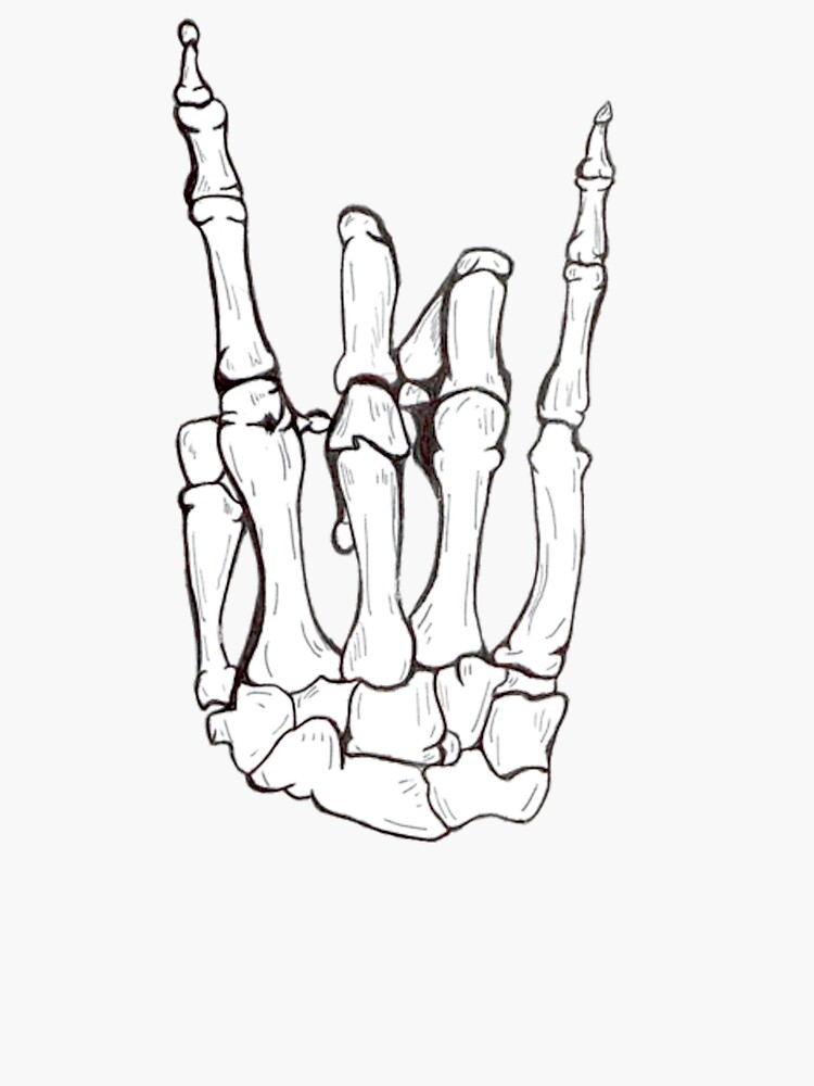 "Skeleton Hand" Sticker for Sale by tiffanypizzi | Redbubble