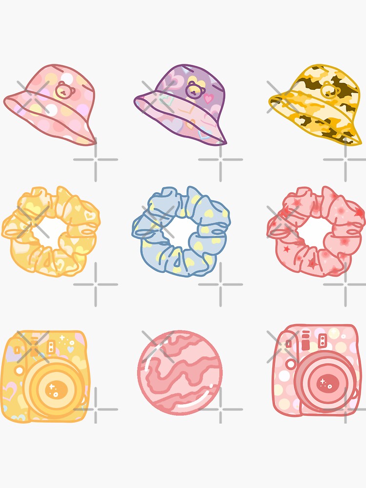"Aesthetic vsco girl sticker pack" Sticker by Jellymillow | Redbubble