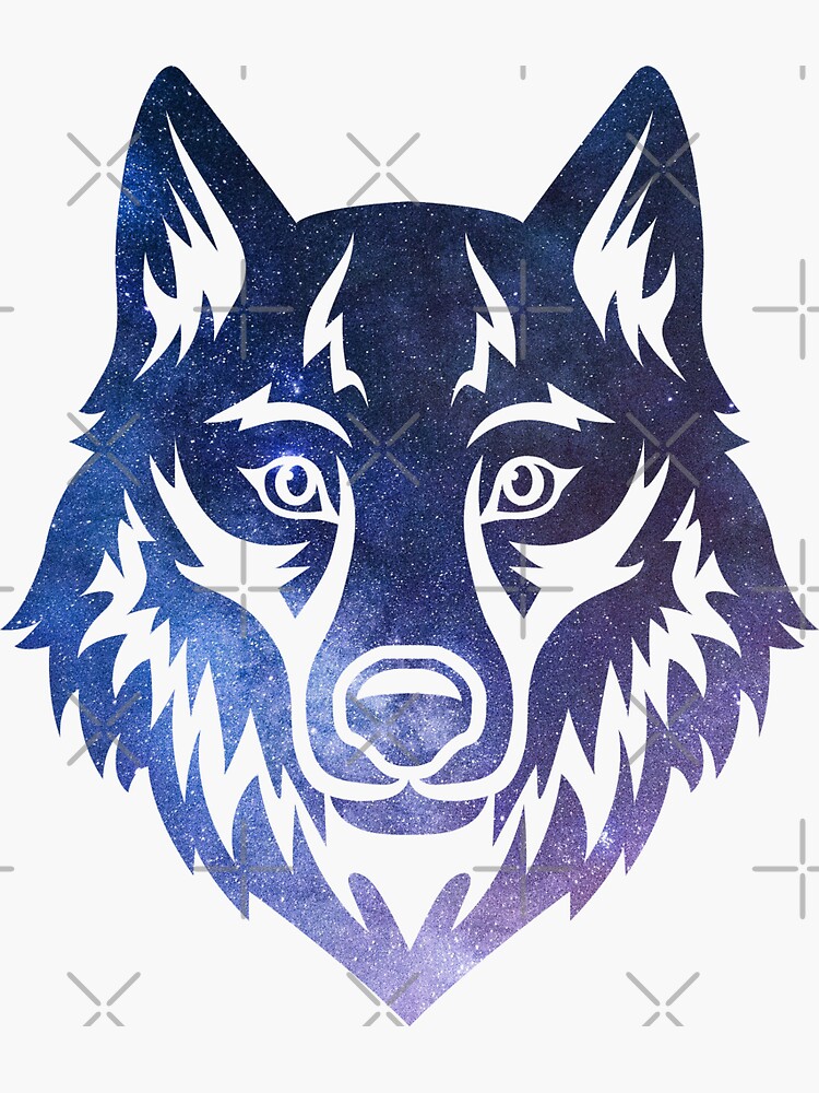 "Sigma wolf - space design" Sticker for Sale by Motibubble | Redbubble