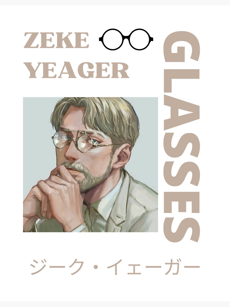 "ZEKE YEAGER GLASSES " Sticker for Sale by Houdaela565 | Redbubble