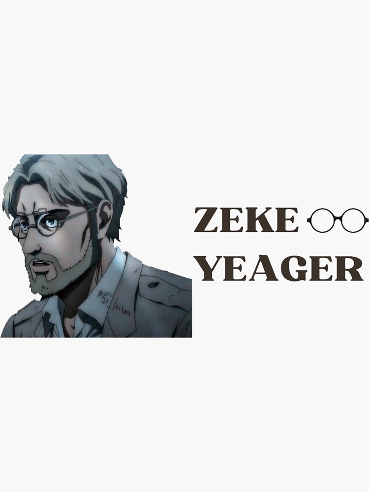"ZEKE YEAGER GLASSES " Sticker for Sale by Houdaela565 | Redbubble