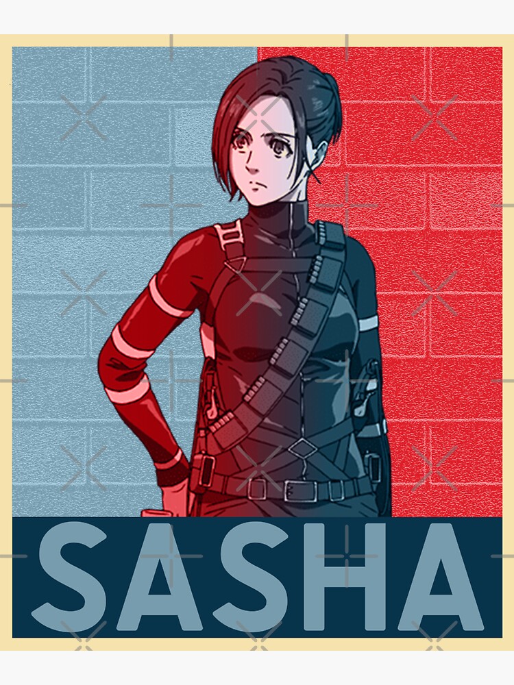 "Sasha Braus | Shingeki No Kyojin Attack On Titan" Sticker for Sale by ...