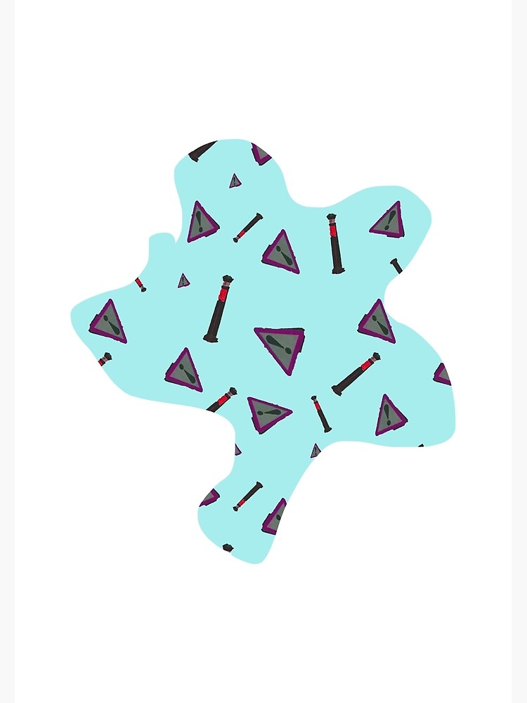 "Blue splodge with traffic signs" Poster by Zoe-does-art | Redbubble