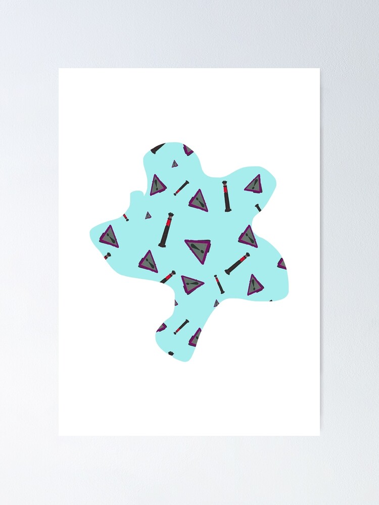 "Blue splodge with traffic signs" Poster by Zoe-does-art | Redbubble
