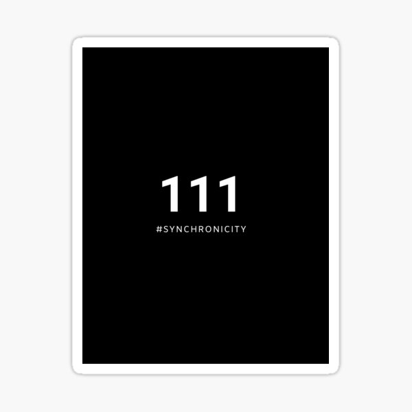 "Synchronicity universe 111 " Sticker by LuminabyRIS | Redbubble