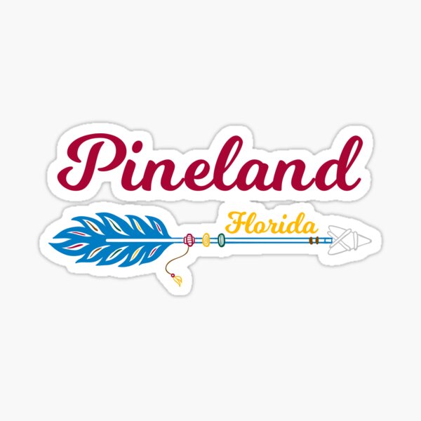 "Pineland Florida Featuring Arrow with Feather" Sticker by FloridaUSA ...
