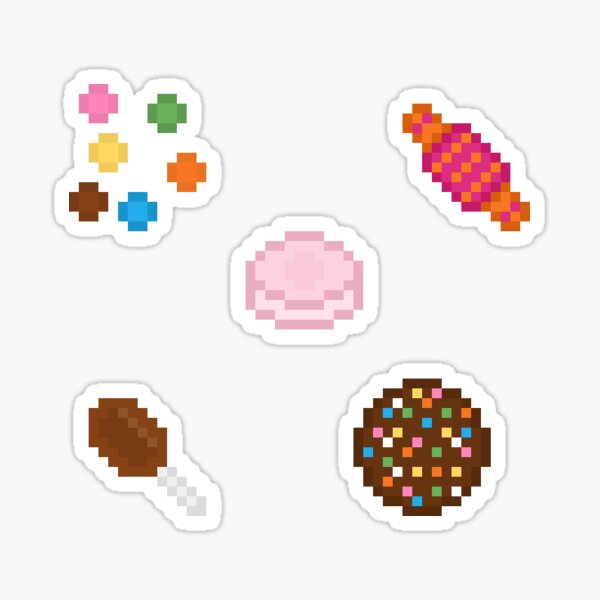 "Assorted sweets pixel art: pack 1, colours A" Sticker for Sale by ...