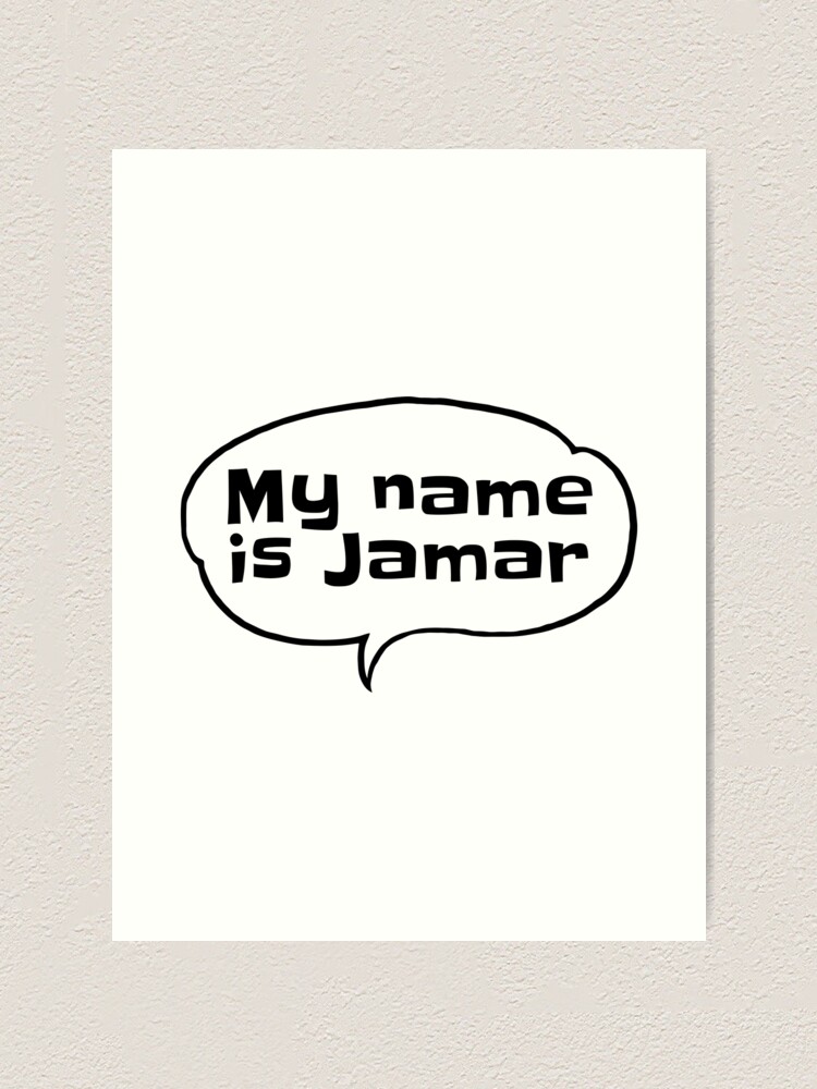 "My Name Is Jamar (Funny Cartoon Speech Bubble Quote - Viral TikTok ...