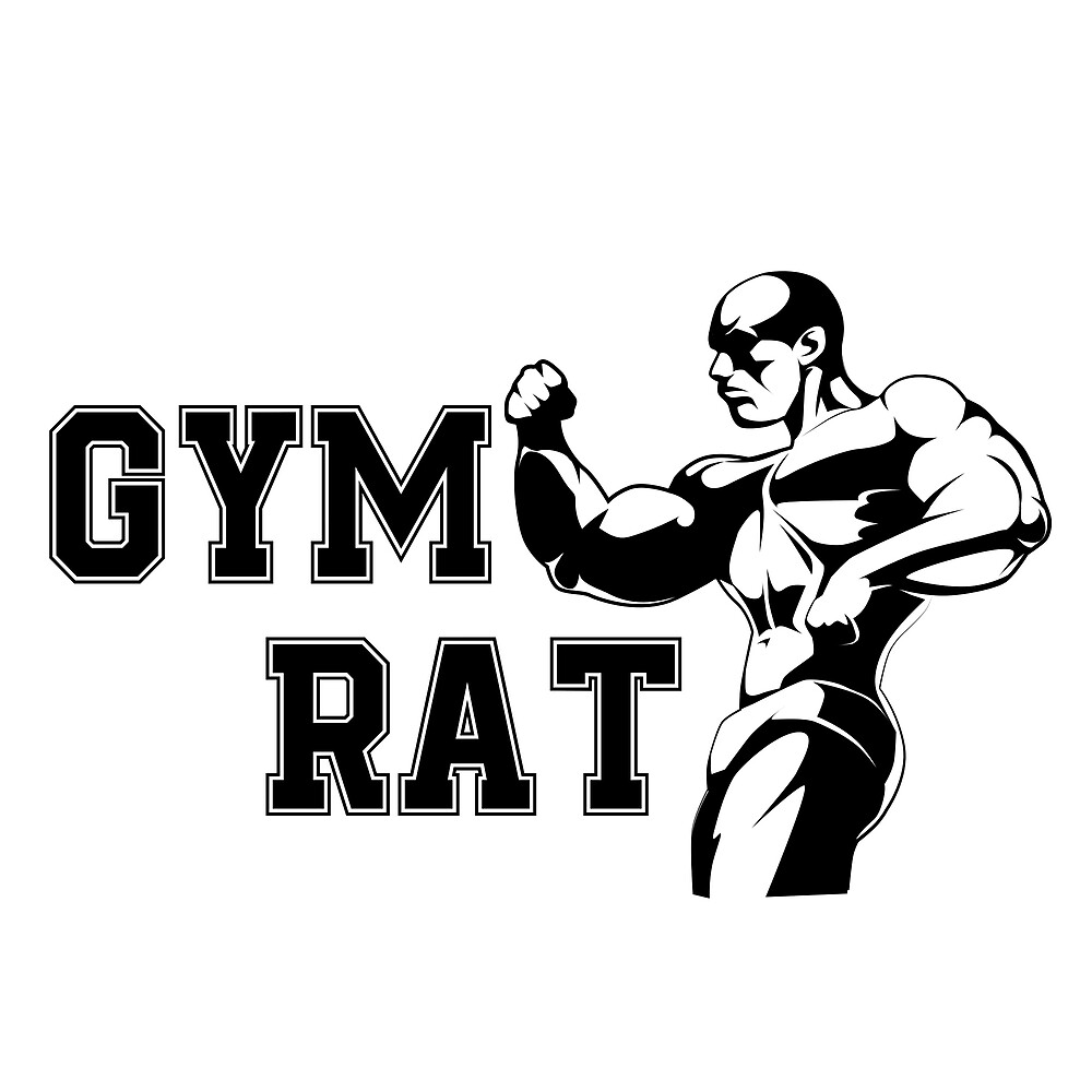 "Gym Rat Design Vector Bodybuilding Black " by visualle | Redbubble