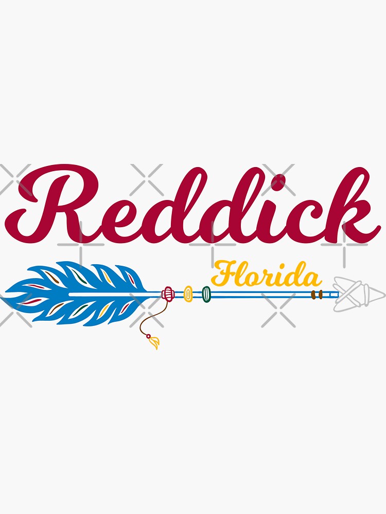 "Reddick Florida Featuring Arrow with Feather" Sticker for Sale by ...