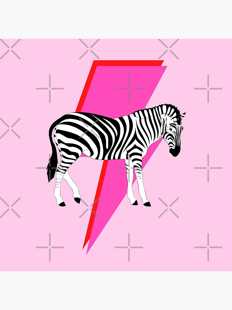 "layered lightning zebra - pink and red" Poster for Sale by Suusck ...