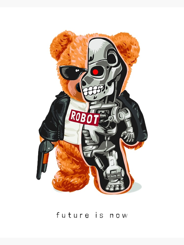 "Teddy robot" Poster for Sale by ADMAM | Redbubble