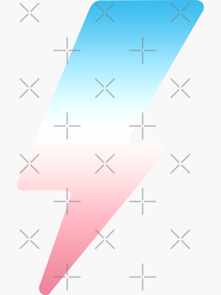 "Trans Flag Lightning Bolt Gradient Pocket Shirt - Pride" Sticker by ...
