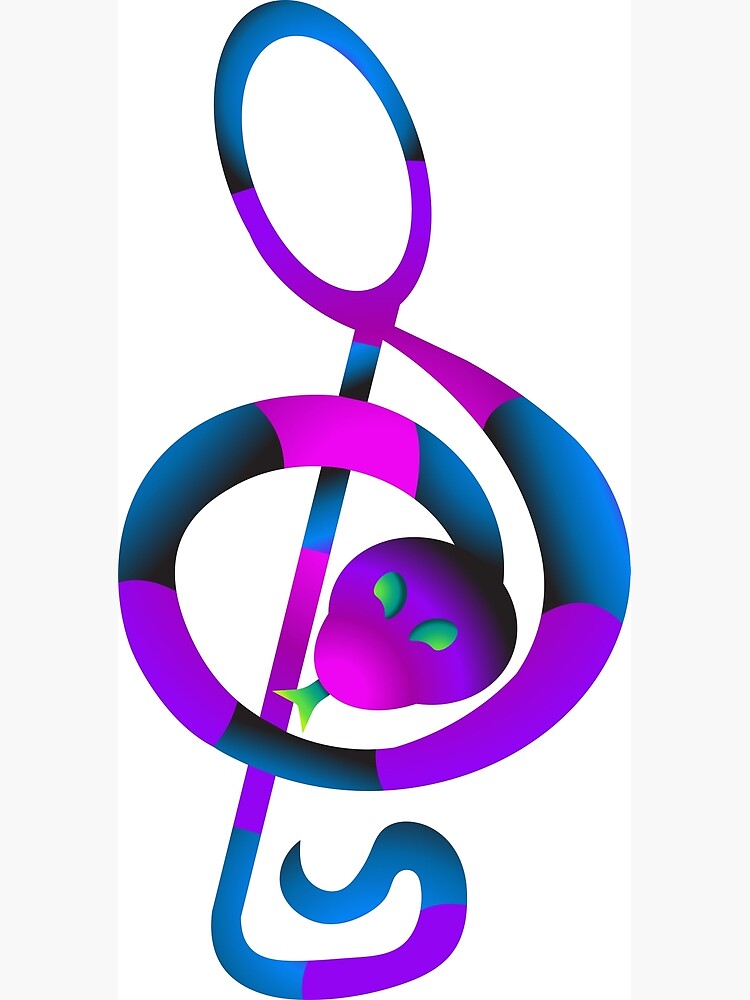 "SNAKE MUSIC SYMBOL QUARTER NOTE" Poster by Engku | Redbubble