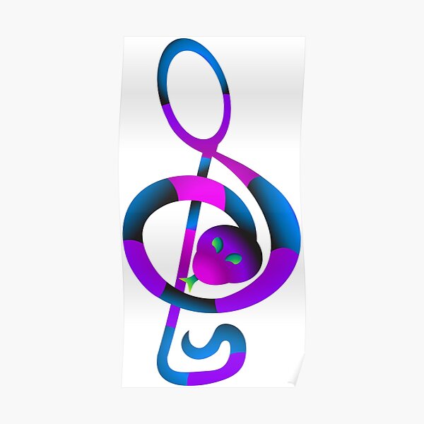 "SNAKE MUSIC SYMBOL QUARTER NOTE" Poster by Engku | Redbubble